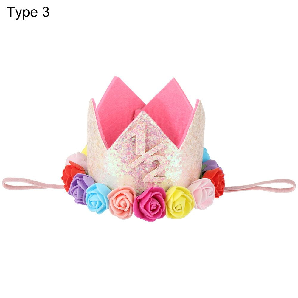 Head Band Hair Accessory Gender Reveal Baby Crown Happy Birthday Party ...