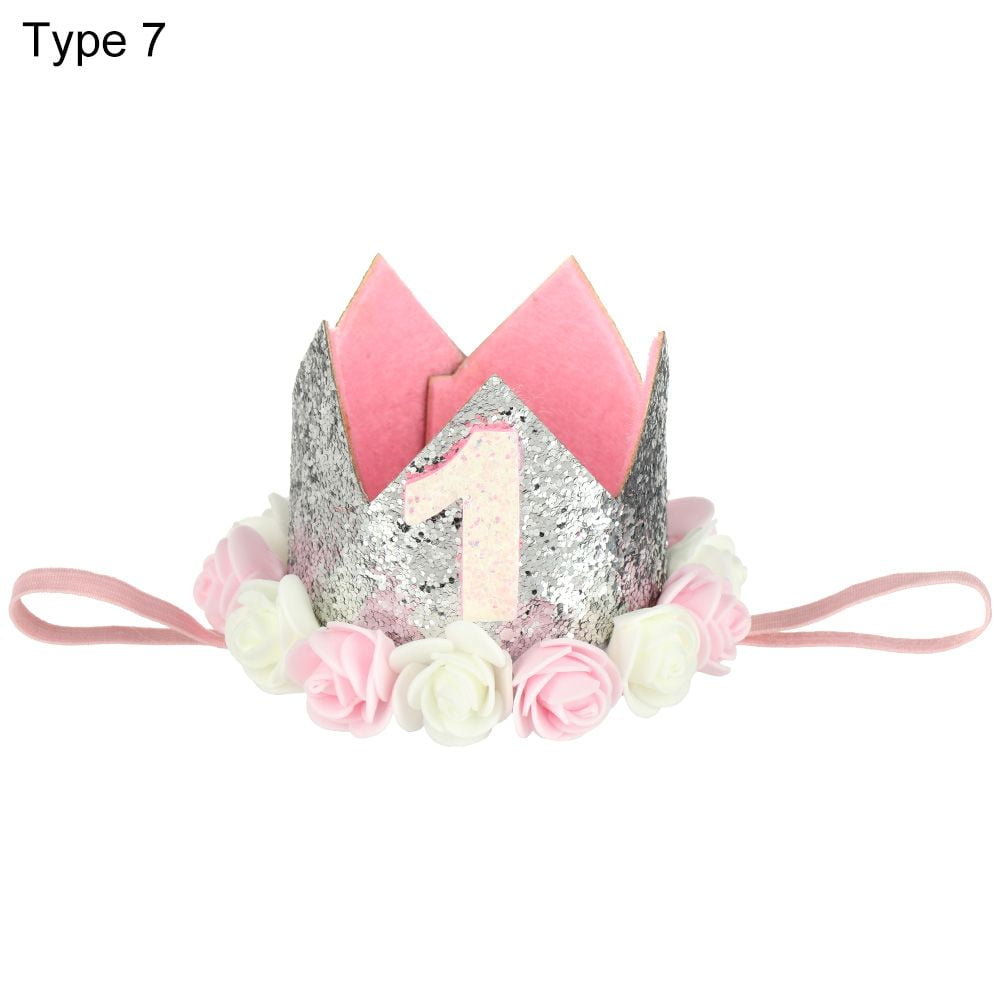 Head Band Hair Accessory Gender Reveal Baby Crown Happy Birthday Party ...
