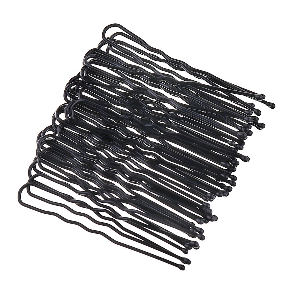 Walmart 100pc Black Hairpins, 6cm U-shaped Pin, Stretch Clip, Hair ...