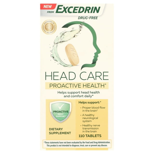 Head Care Proactive Health from Excedrin Dietary Supplement for Head ...