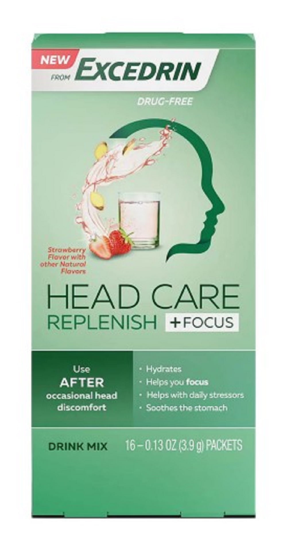 Head Care Replenish +Focus from Excedrin Drink Mix (Pack of 12 ...