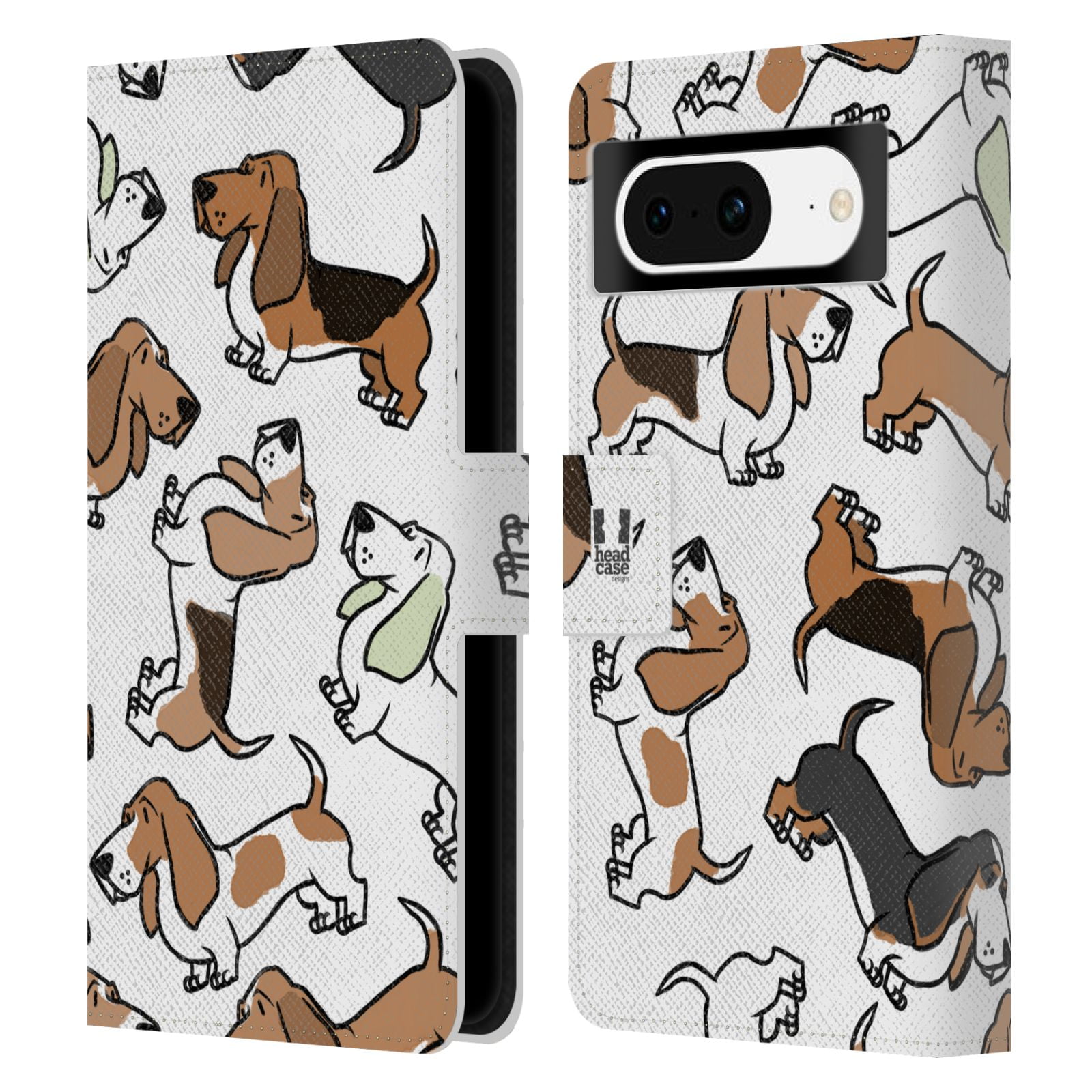 Head Case Designs Dog Breed Patterns 2 Basset Hound Leather Book Wallet ...