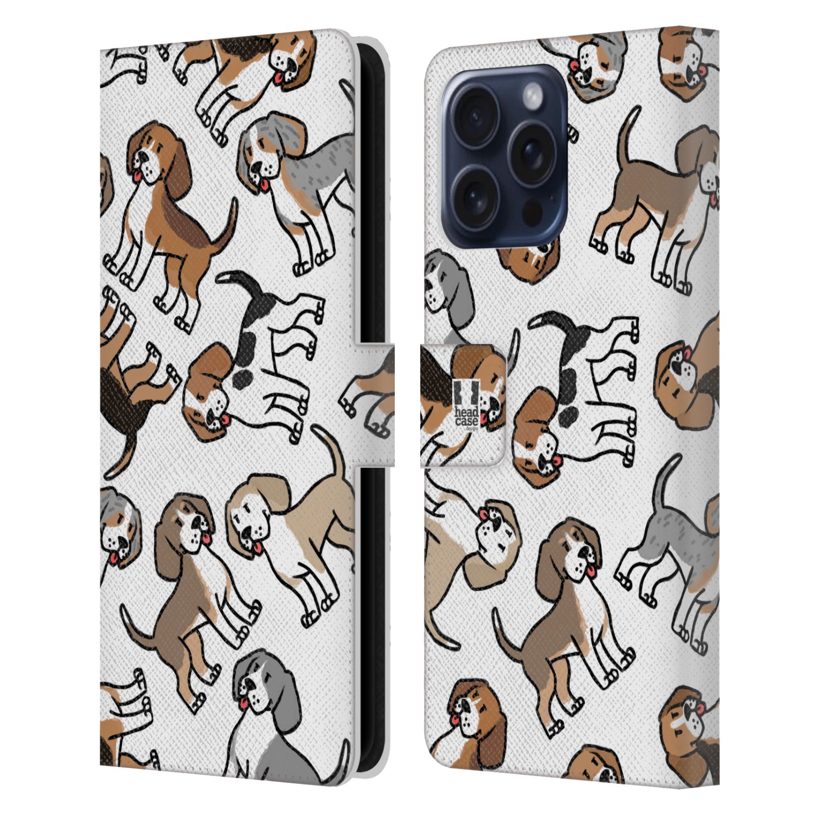 Head Case Designs Dog Breed Patterns Beagle Leather Book Wallet Case ...