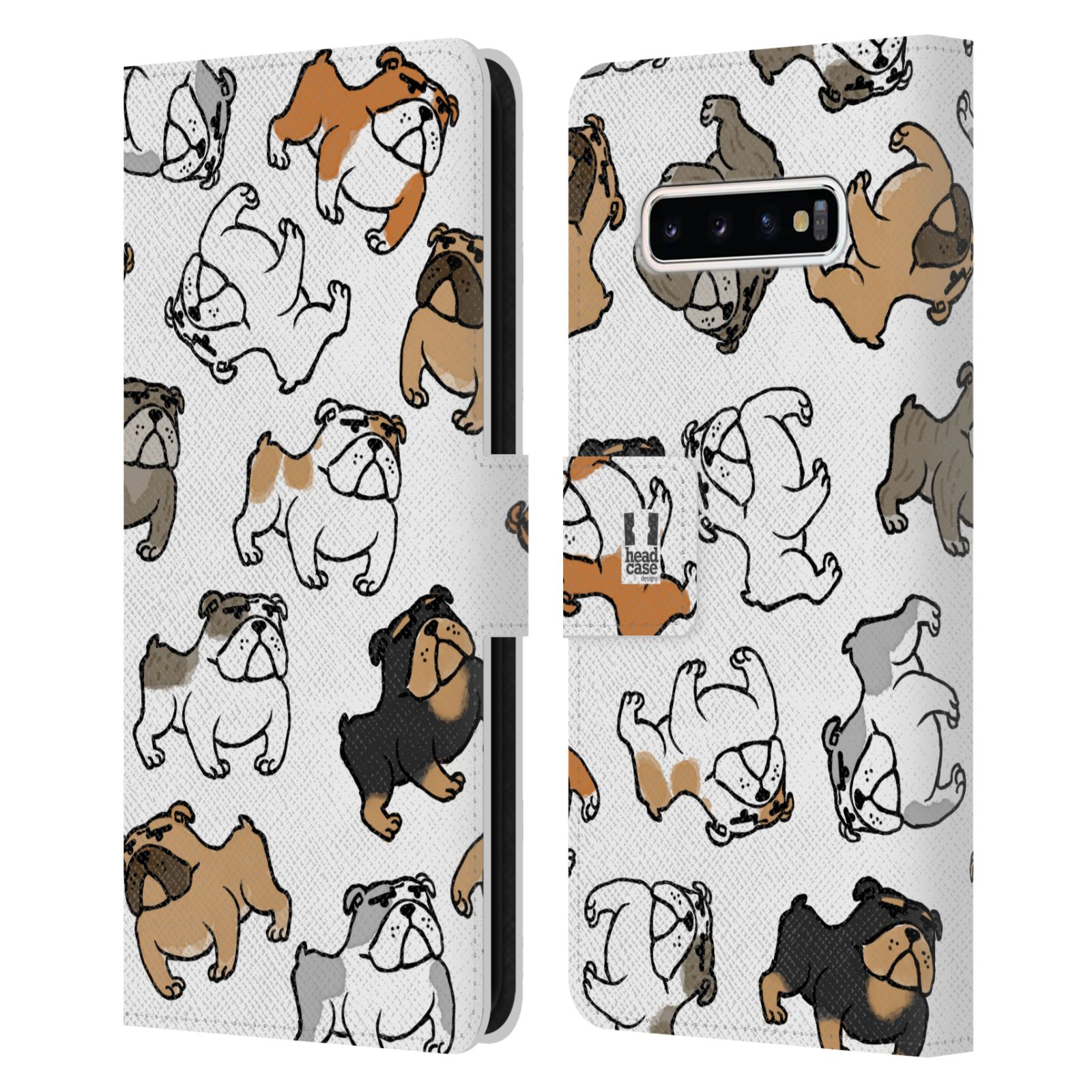 Head Case Designs Dog Breed Patterns Bulldog Leather Book Wallet Case ...