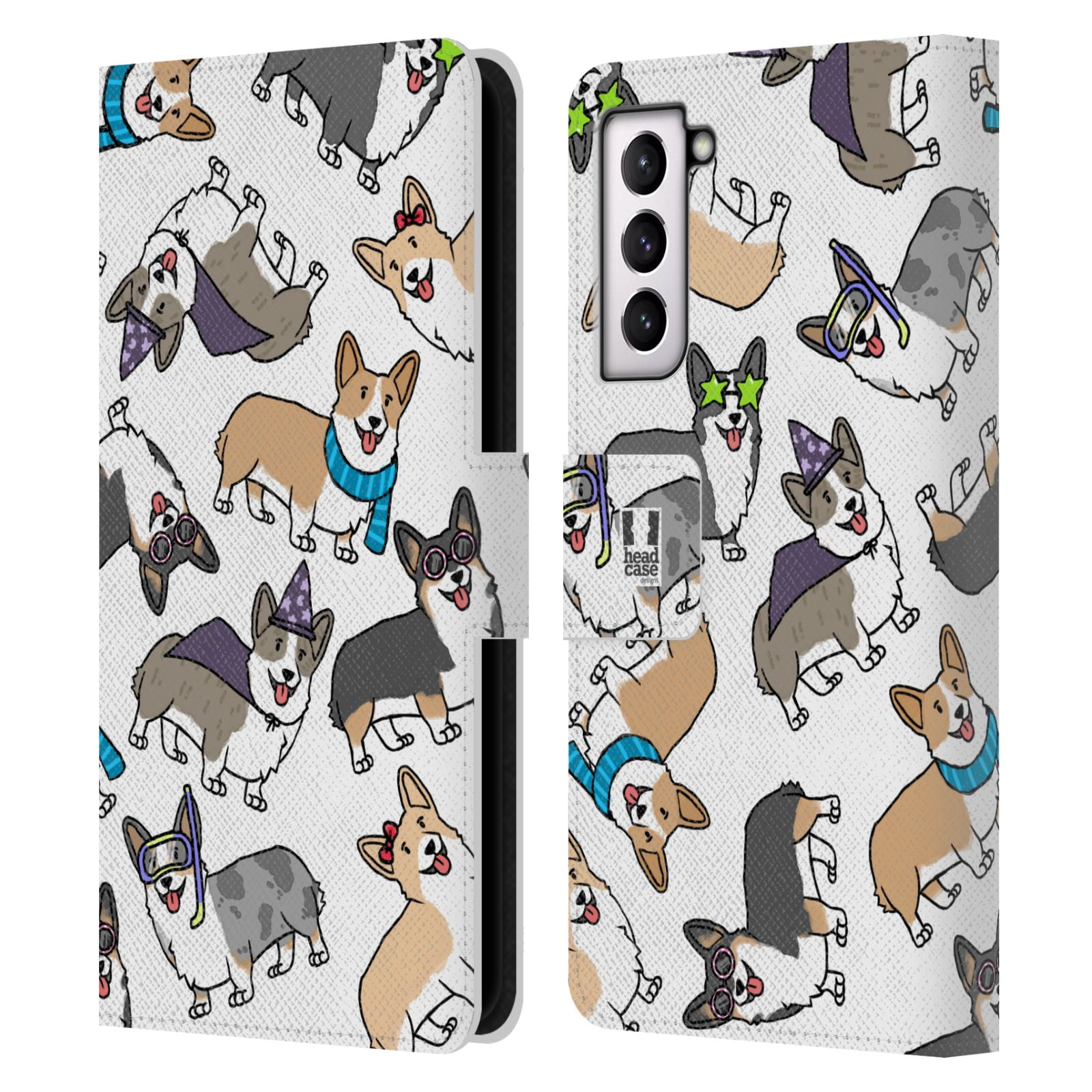 Head Case Designs Dog Breed Patterns Corgi Leather Book Wallet Case ...