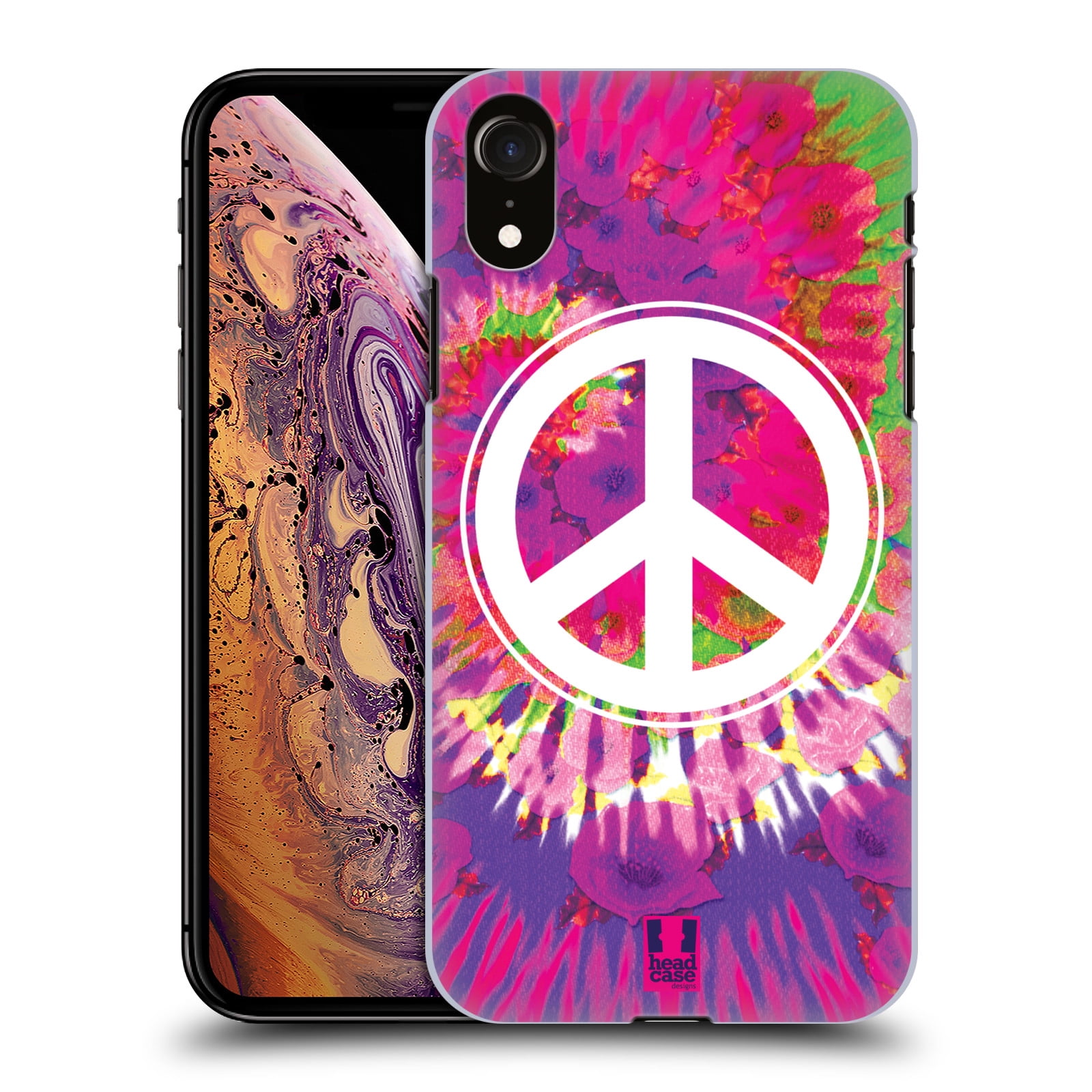 Head Case Designs Tie Dye Mix Peace Sign Hard Back Case Compatible with ...