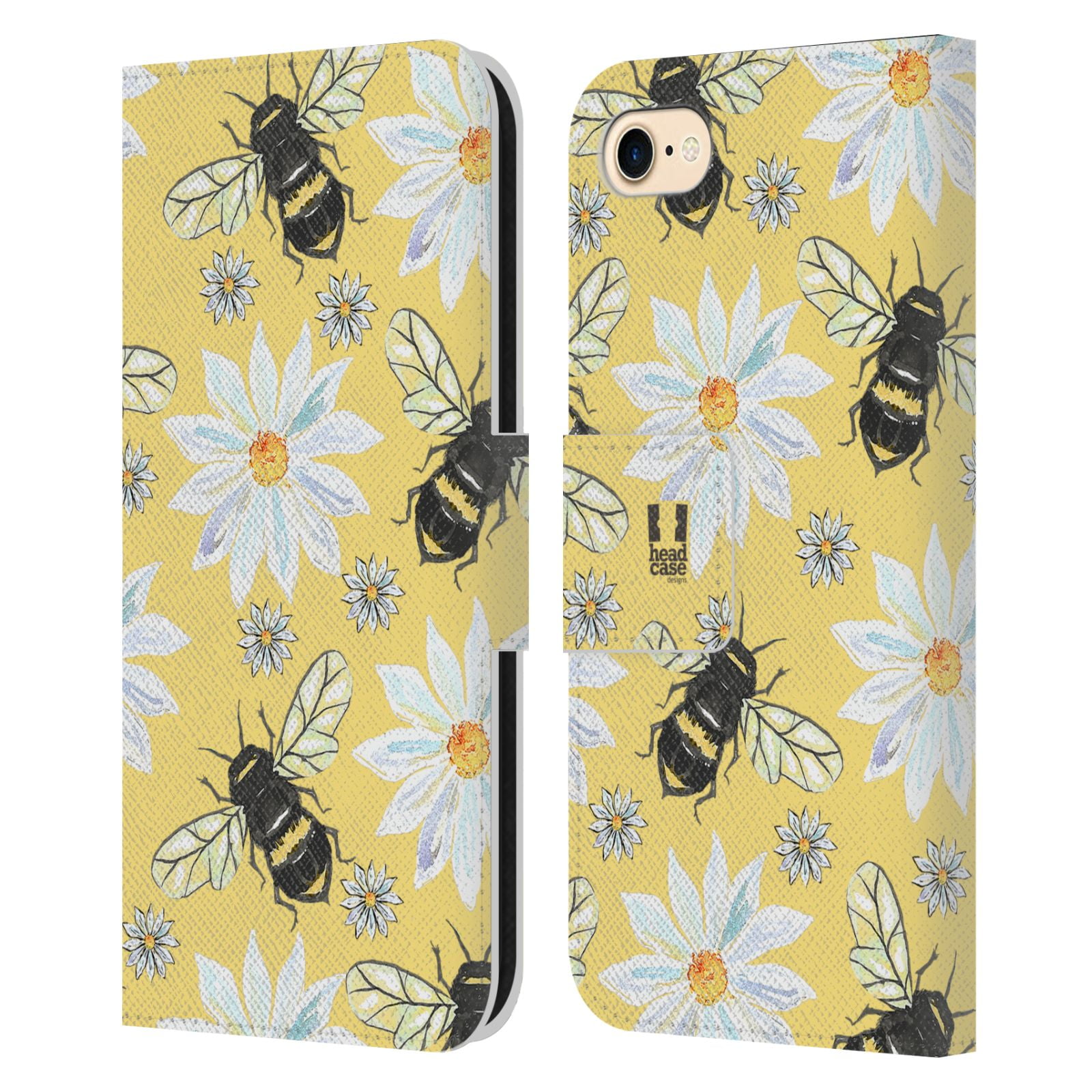 Head Case Designs Watercolour Insects Bees Leather Book Wallet Case ...
