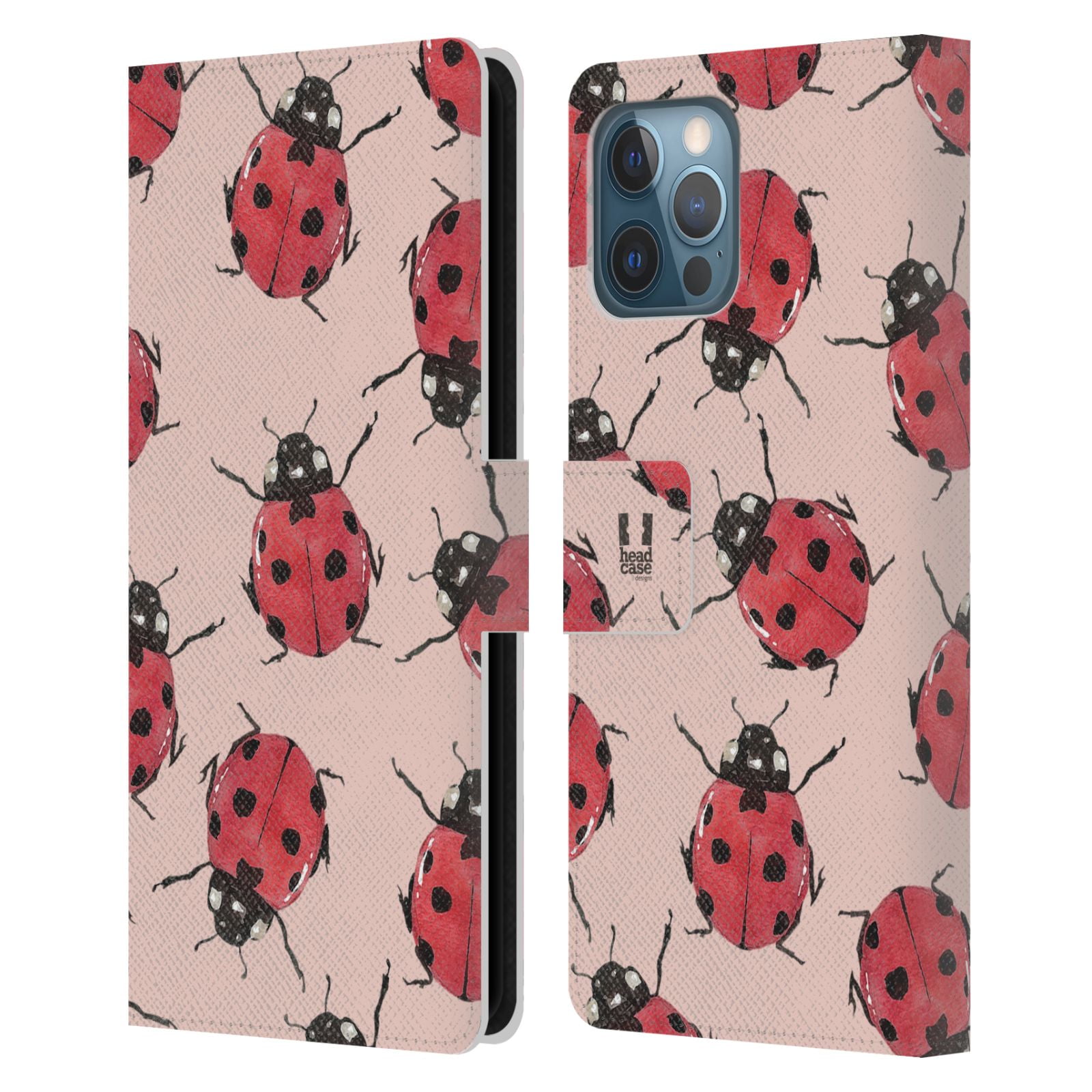 Head Case Designs Watercolour Insects Ladybugs Leather Book Wallet Case ...