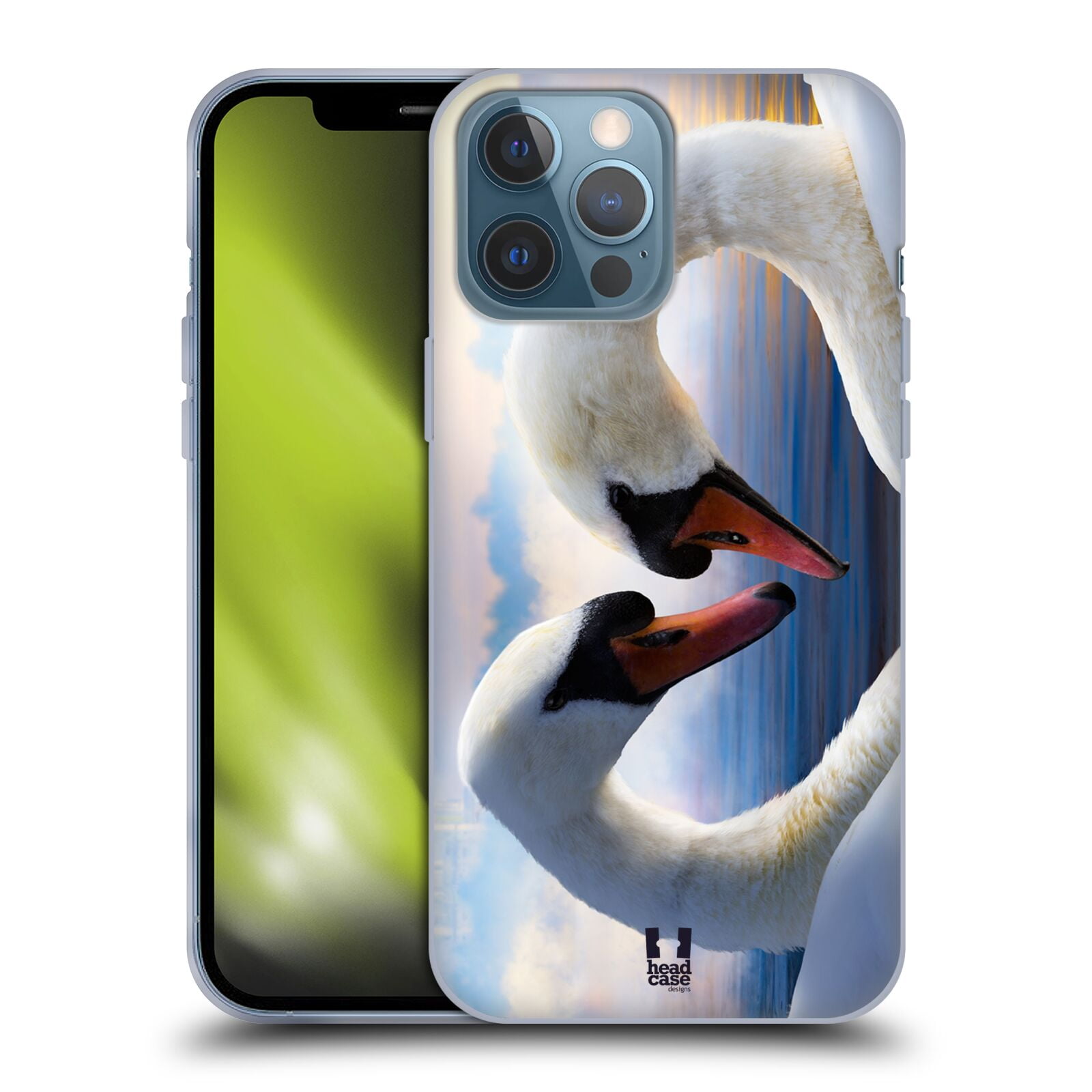 Head Case Designs Wildlife Swans In Love Soft Gel Case Compatible with ...
