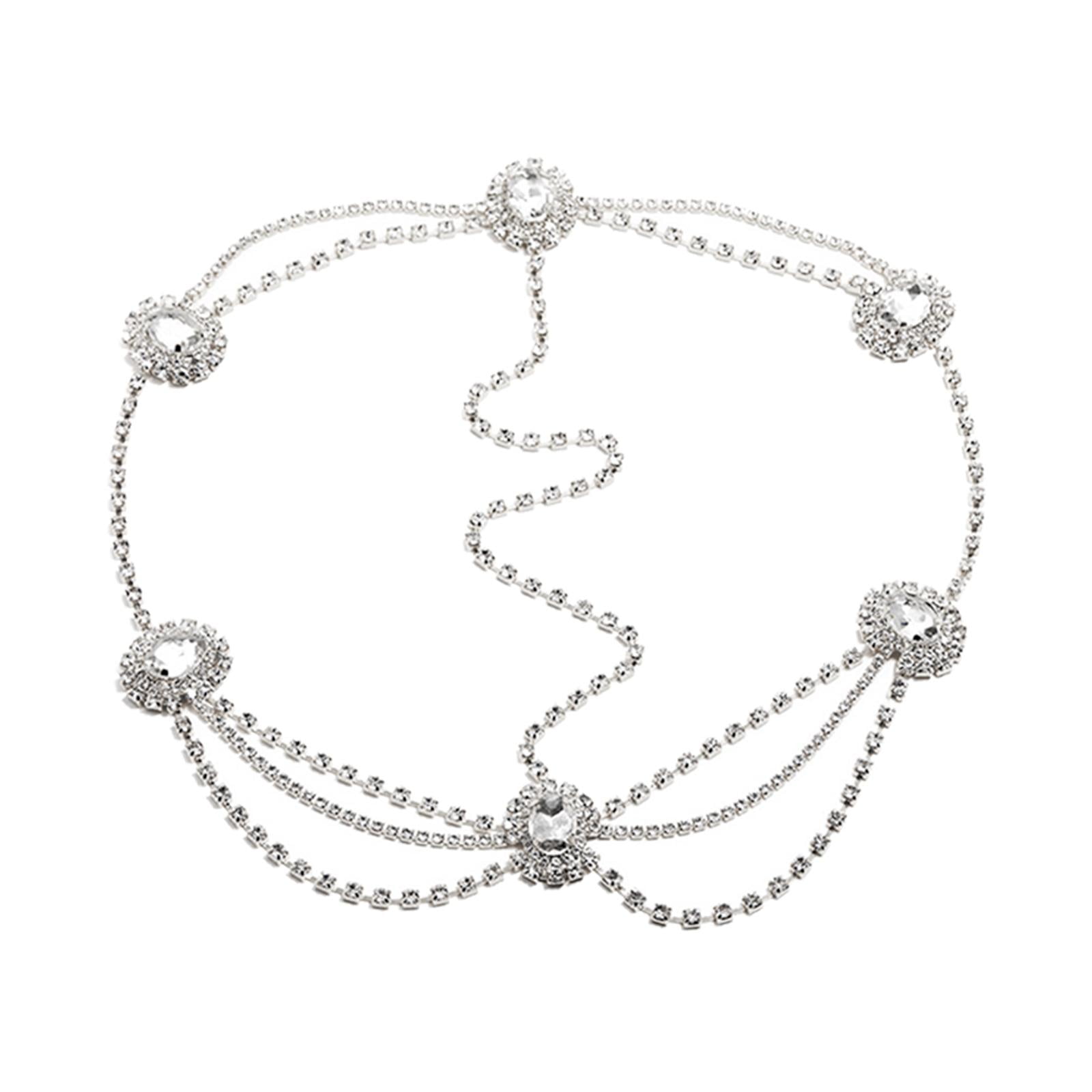 Head Chain Rhinestones Forehead Headpiece Headband for Wedding Women ...