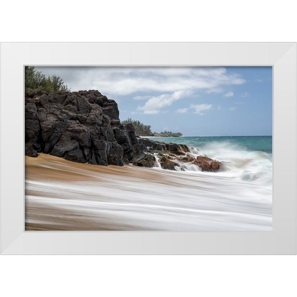 Head, Danny 24x17 White Modern Wood Framed Museum Art Print Titled - Silky Surf I - Walmart.com