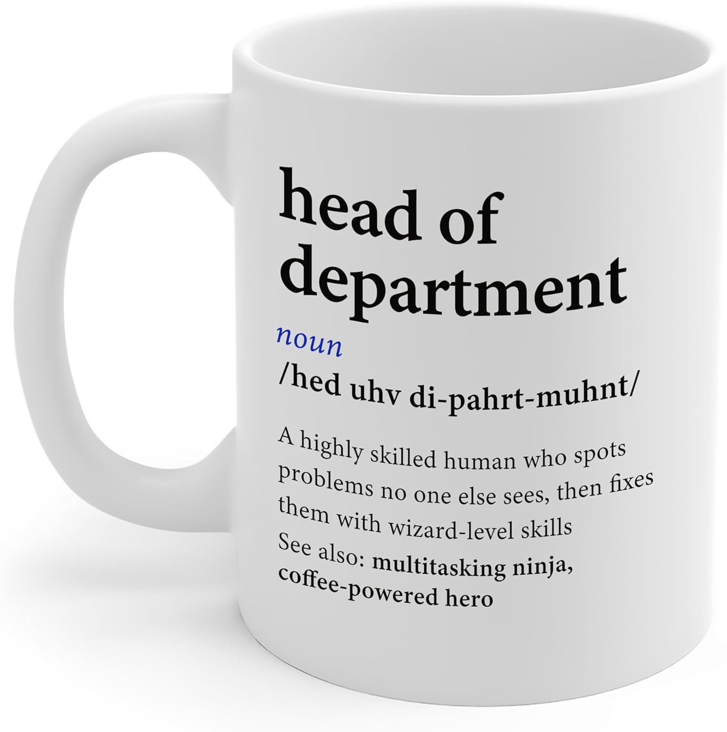 Head of Department Definition Mug, Funny Gifts for Coworker Department ...