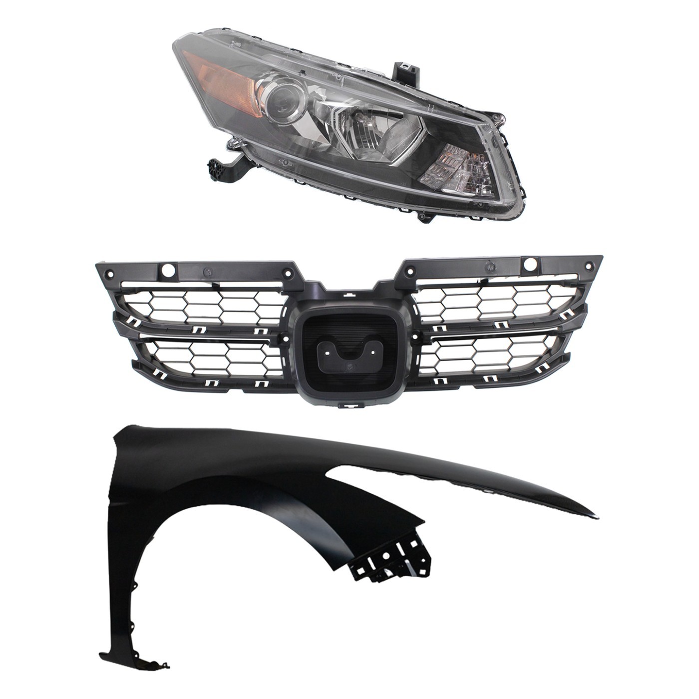 Head Driving Headlamp for Right Side for Coupe - 3-Piece Kit with Bulb ...