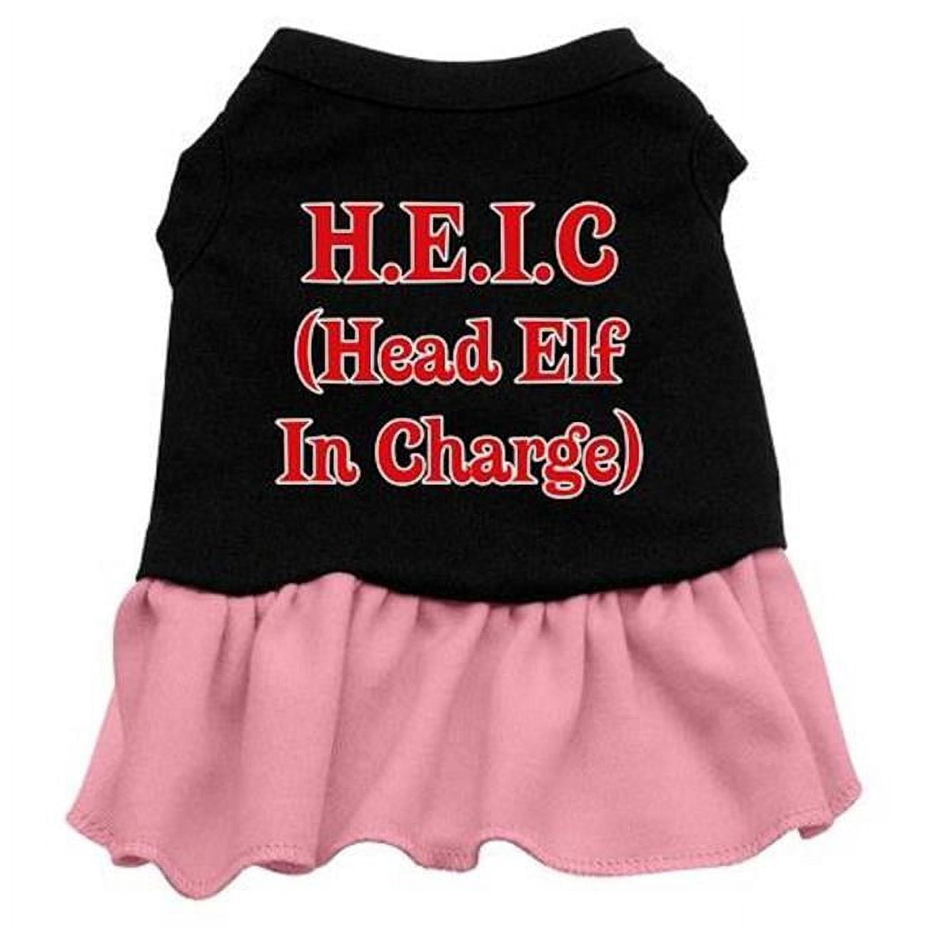 Head Elf in Charge Screen Print Dress Black with Pink XXL (18 ...