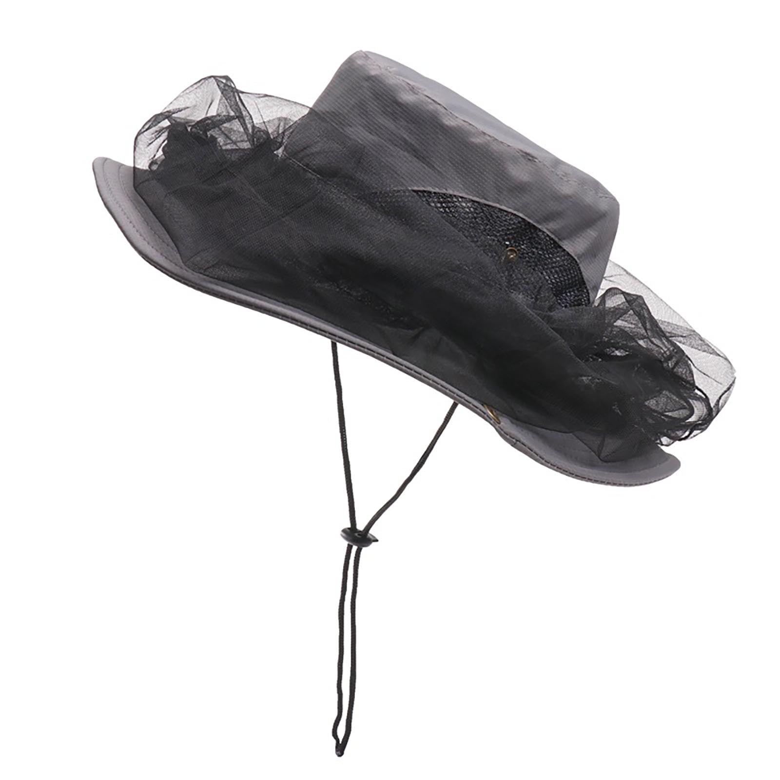 Head Foldable Net Hat, Safari Hat Sun Hat with Hidden Net, Boonie Hat ...