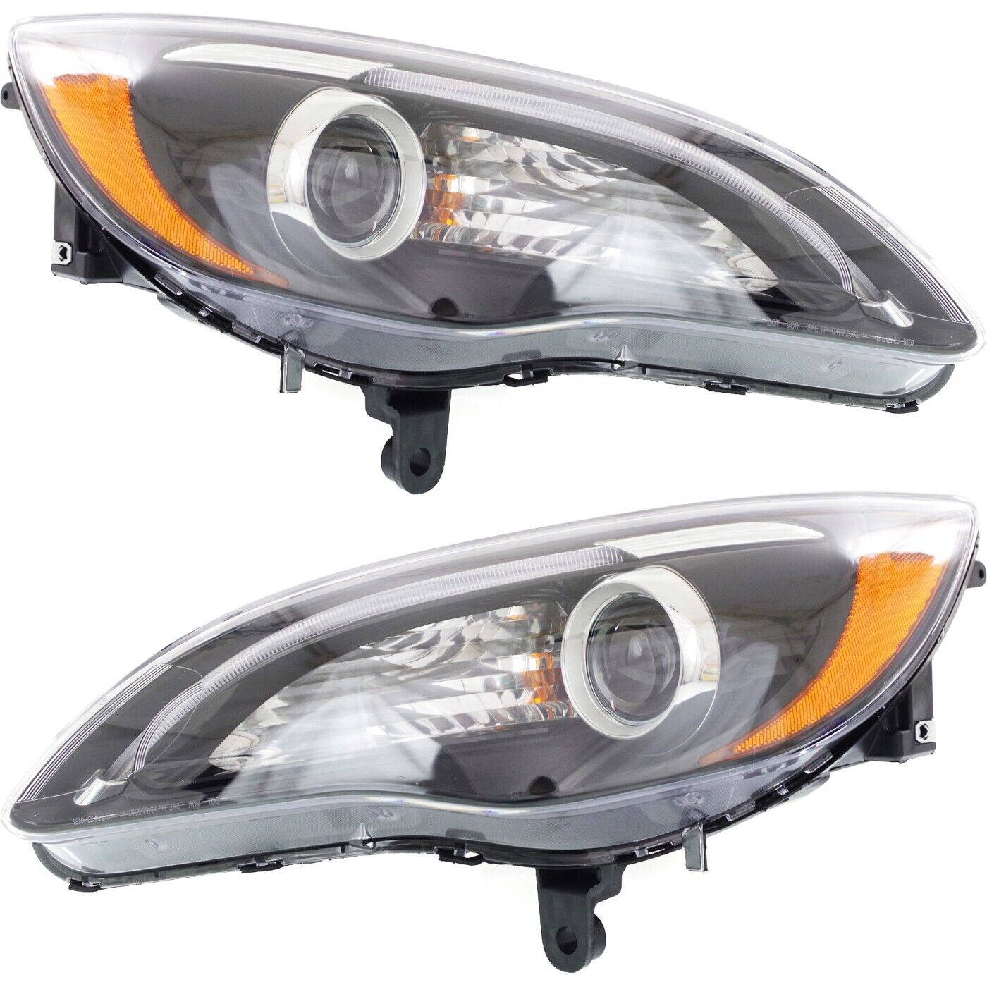 Head Headlamp Black Bezel Left & Right Pair Set for 11-14 ler 200 - OE ...