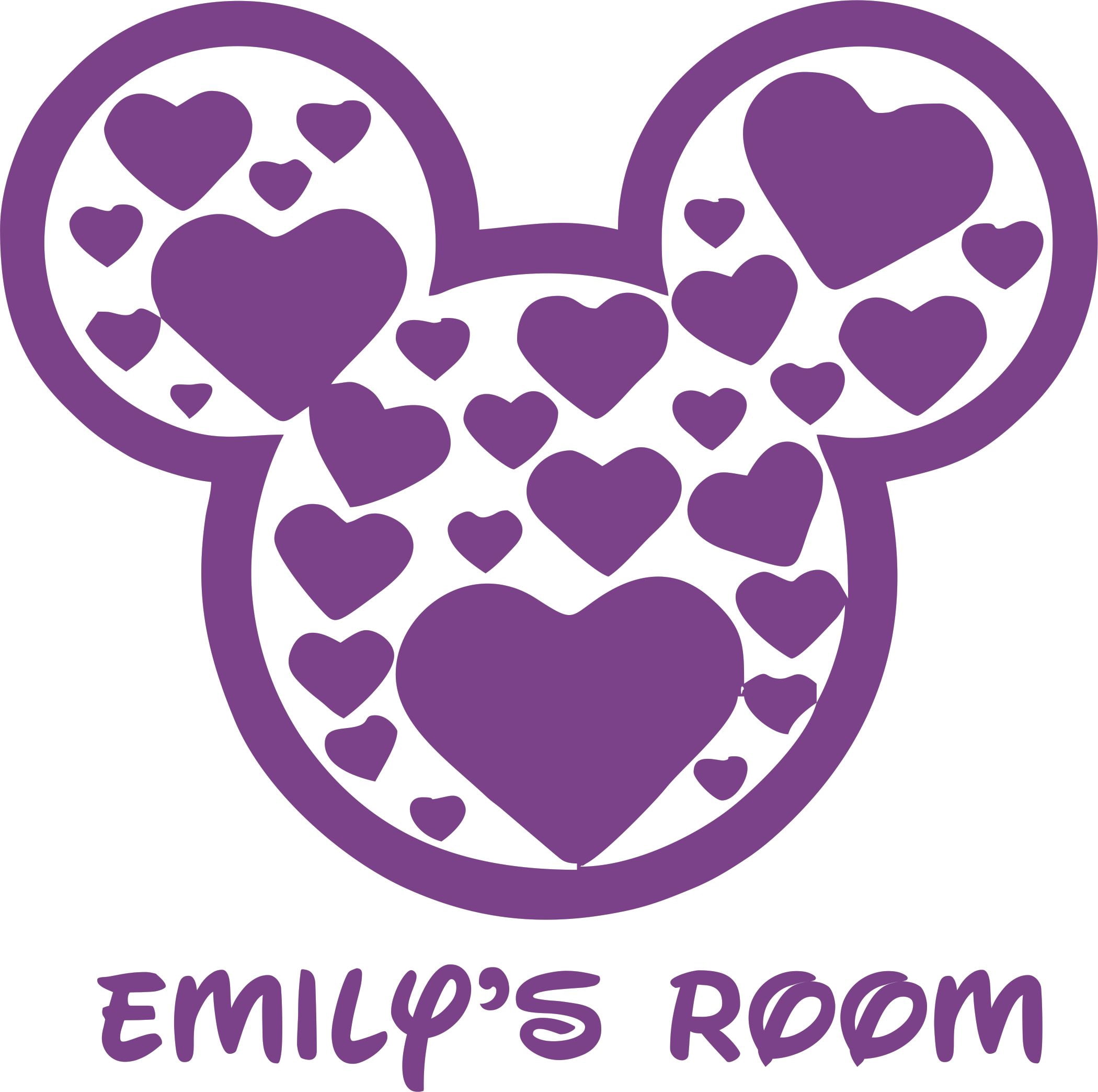 Head Hearts Design Customized Wall Art Vinyl Decal - Custom Vinyl Wall ...