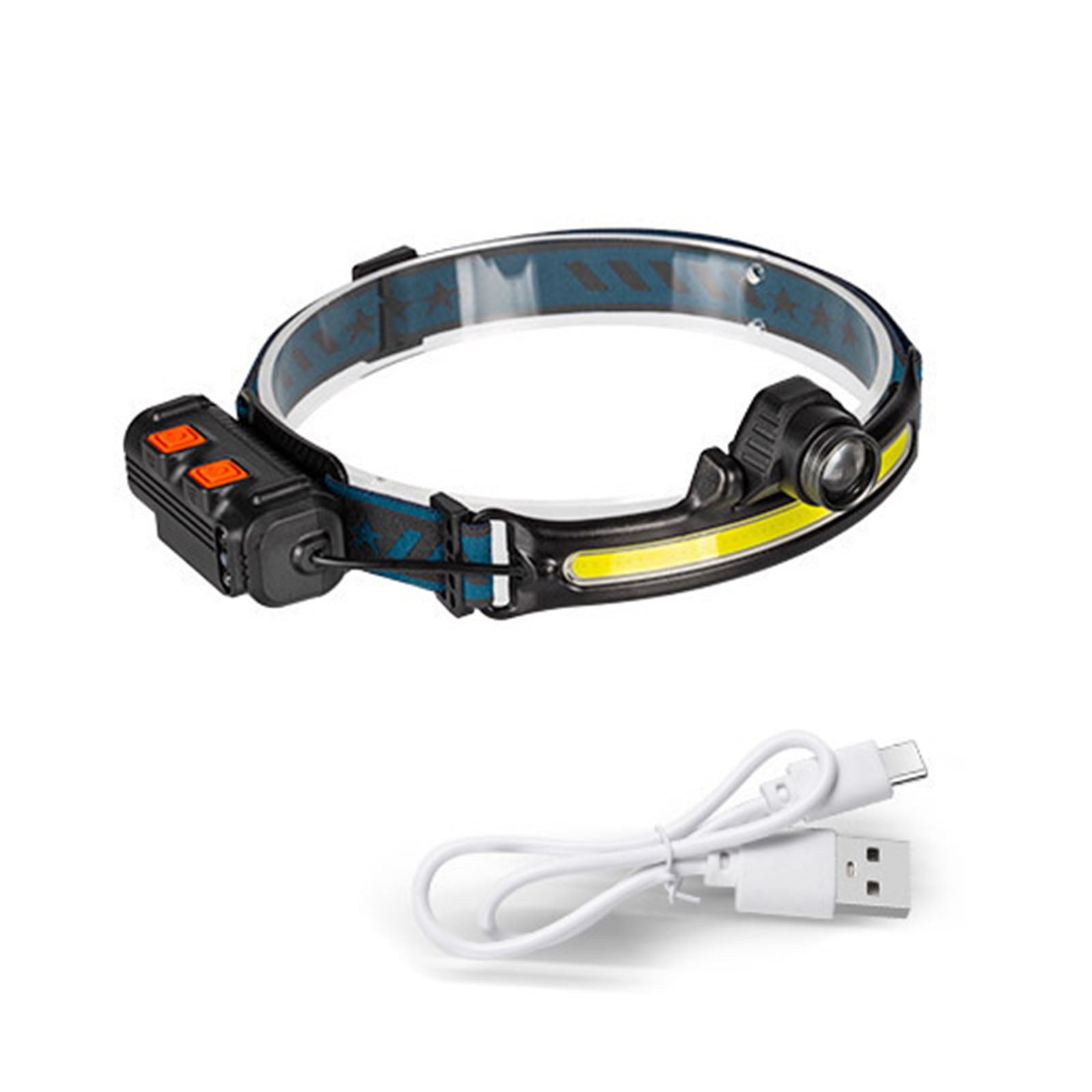 Head Lamp,Cob And 6 Headlamp 90wide 2000mah Waterproof Headband ...