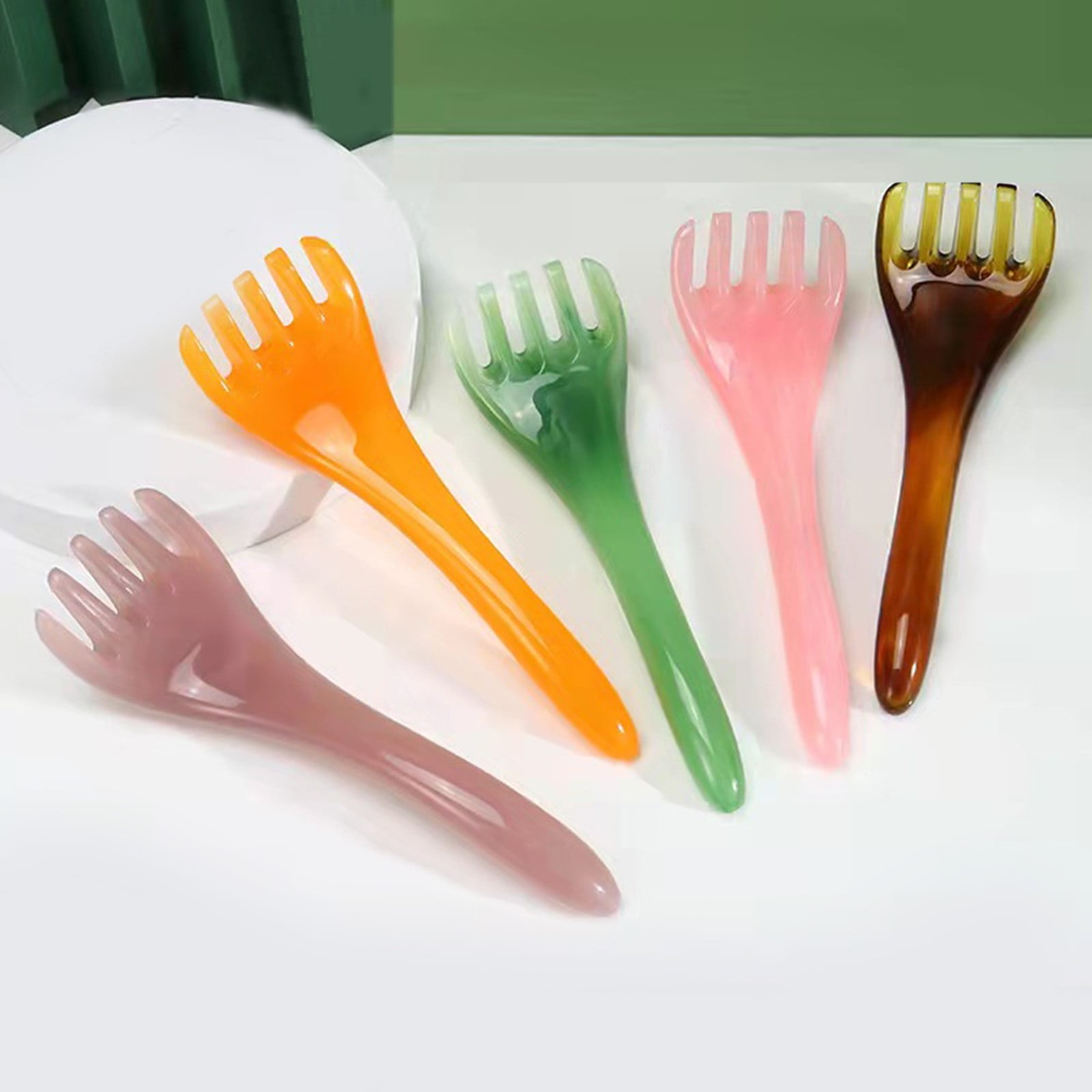 Head Massage Comb Tool for Scalp Stimulation Resin Acupressure Point ...
