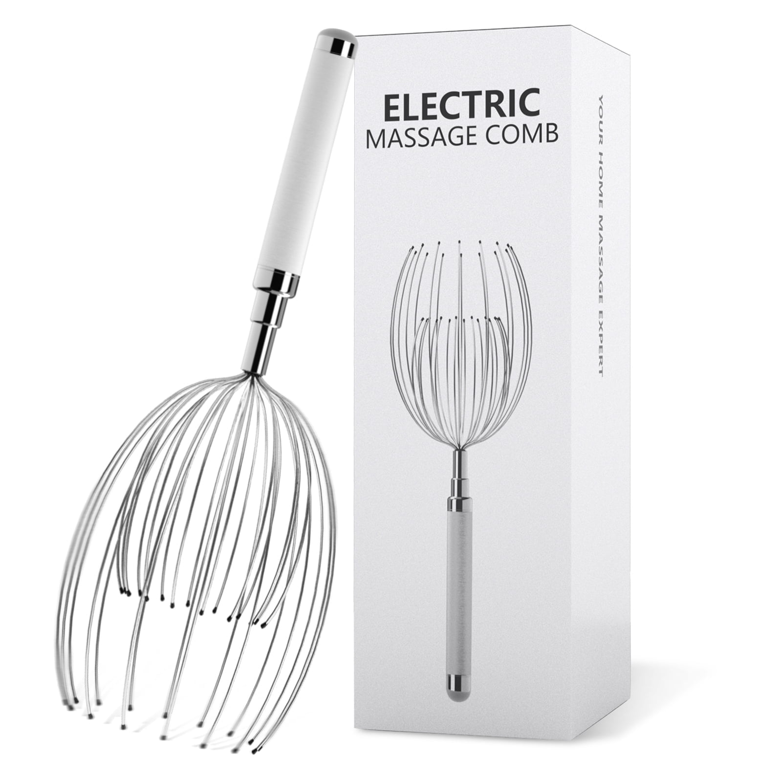 Head Massager Scalp, Electric Scalp Massager with 20 Metal Fingers ...