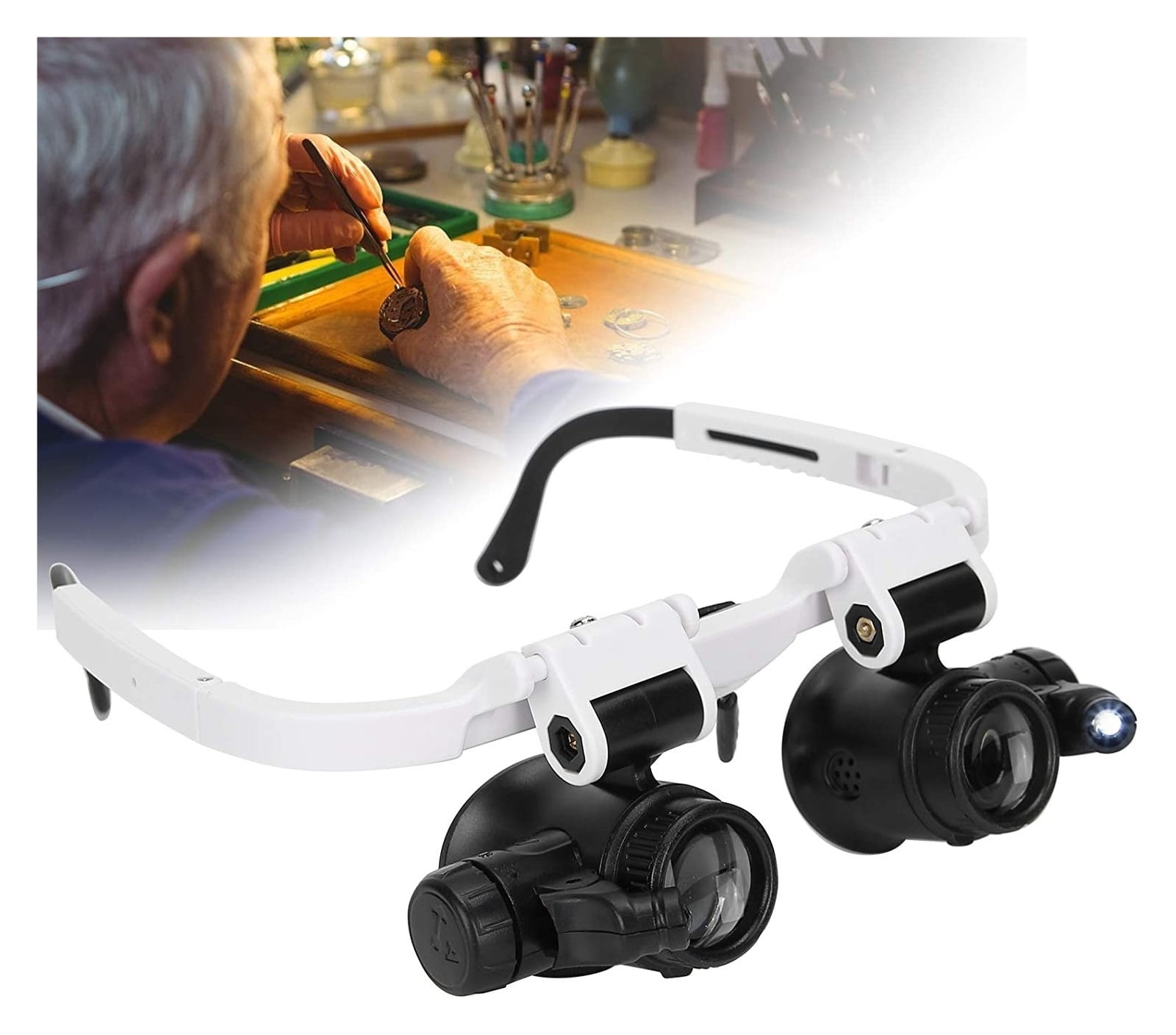 Head-Mounted Illuminating Microscope Headband Repair LED Lamp Light ...