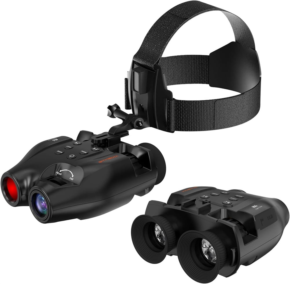 Head-Mounted Night Vision Goggles with 32GB TF Card,5X Digital Zoom ...