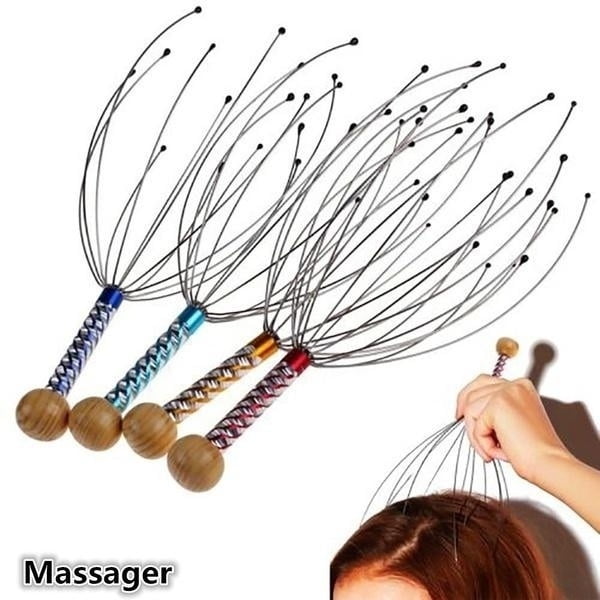 Head Neck Scalp Massager Massage Octopus Equipment Stress Release Relax ...