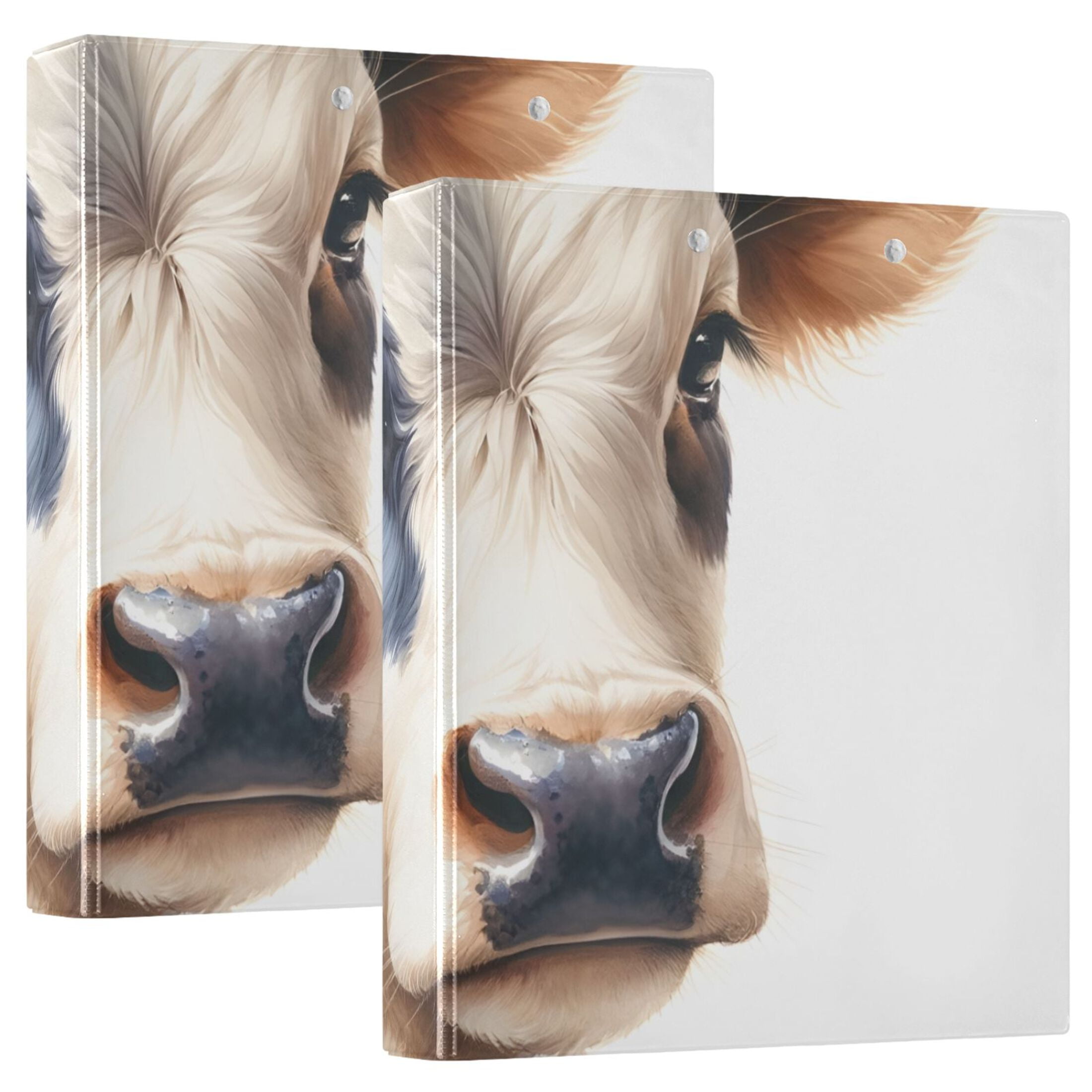 Head Of Cow 3 Ring Binders 1.5 inch Hardcover File Folders with ...