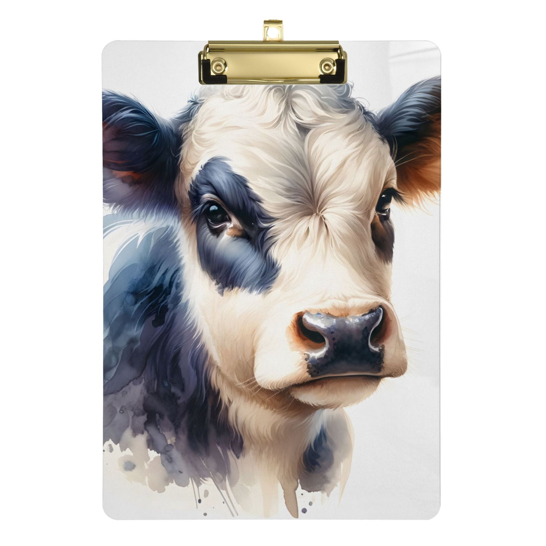 Head Of Cow Acrylic Clipboards 12 x 9 Inch A4 Size with Low Profile ...