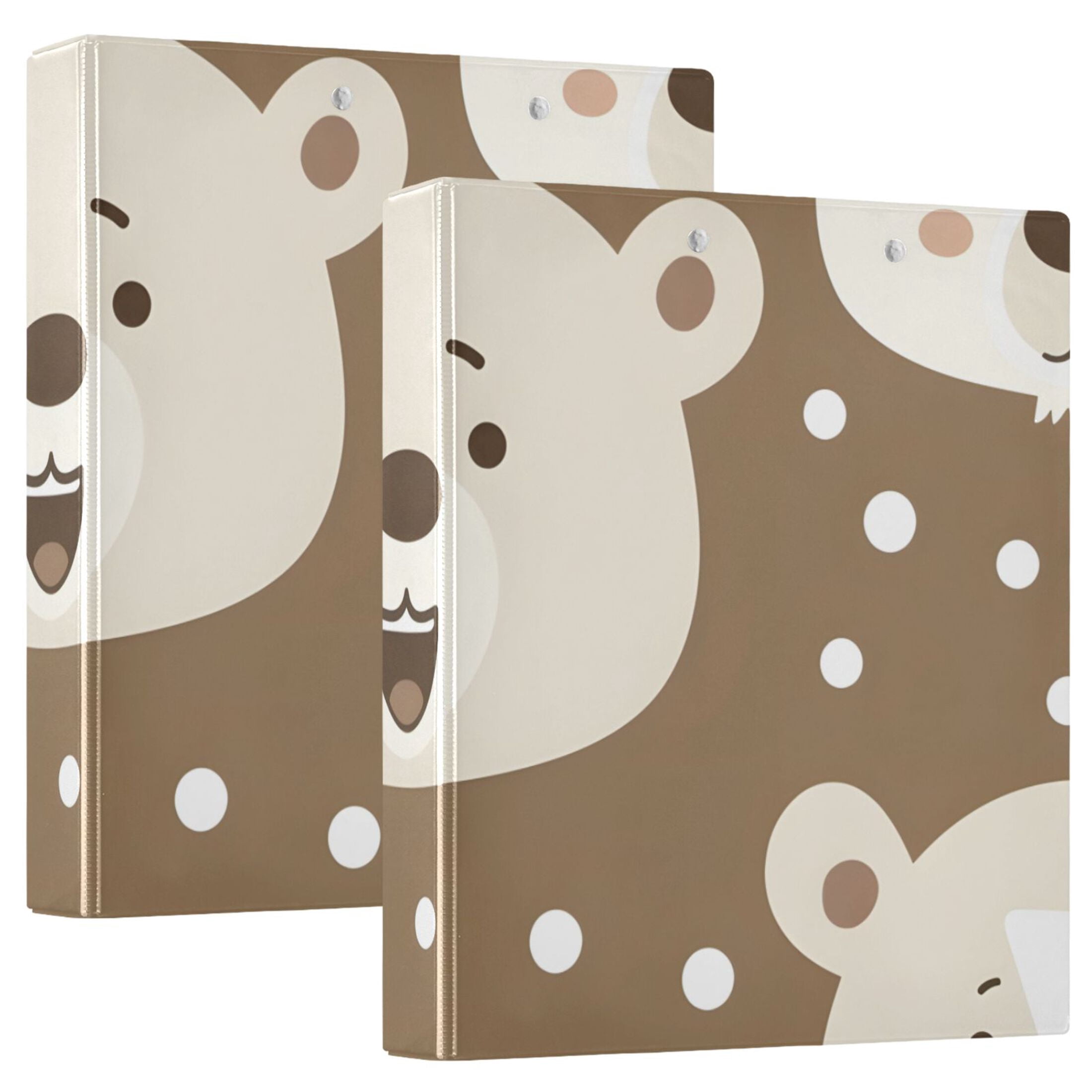 Head Of Cute Bear 3 Ring Binders 1.5 inch Hardcover File Folders with ...