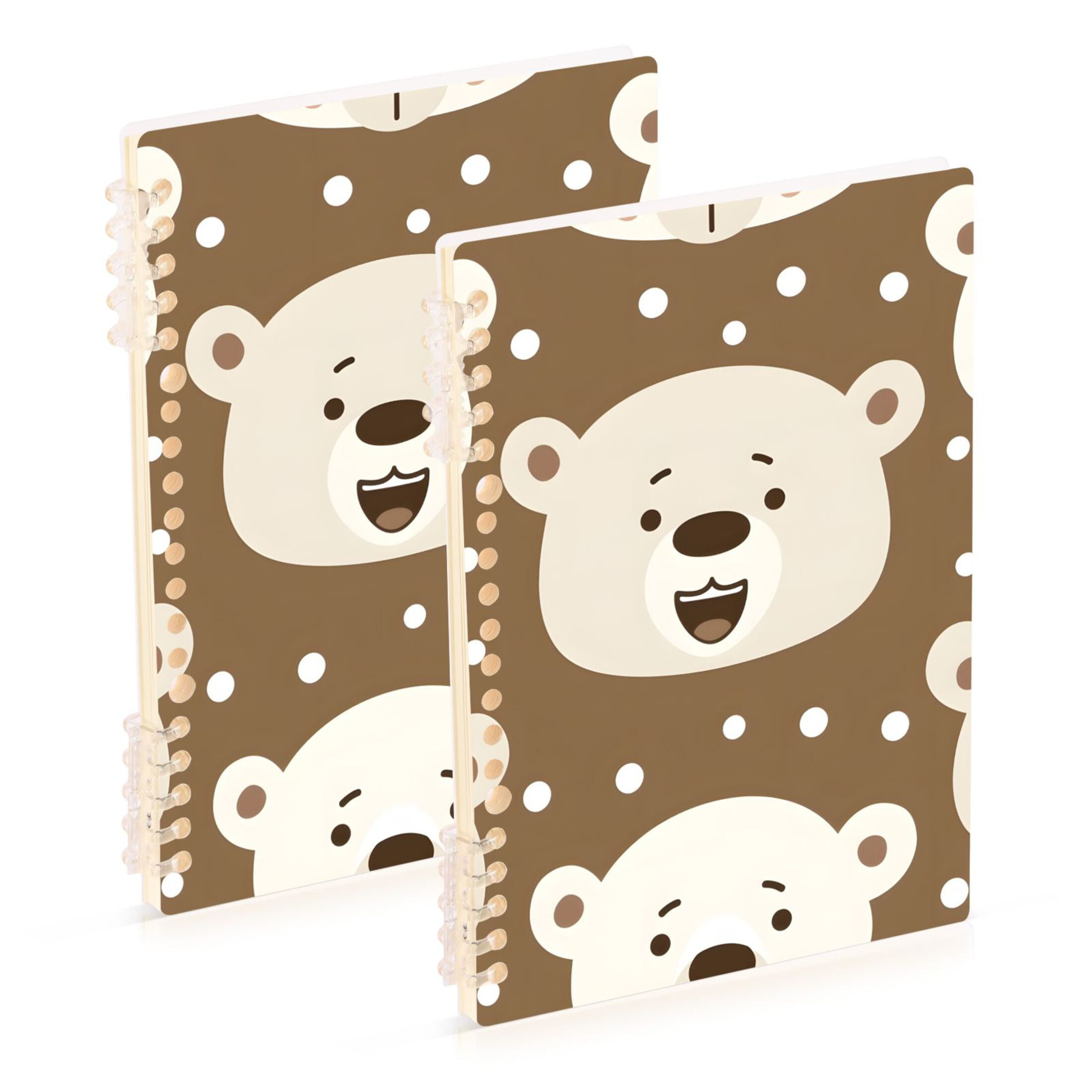 Head Of Cute Bear Ring Binder Notebook Journey Note Diary College Ruled ...