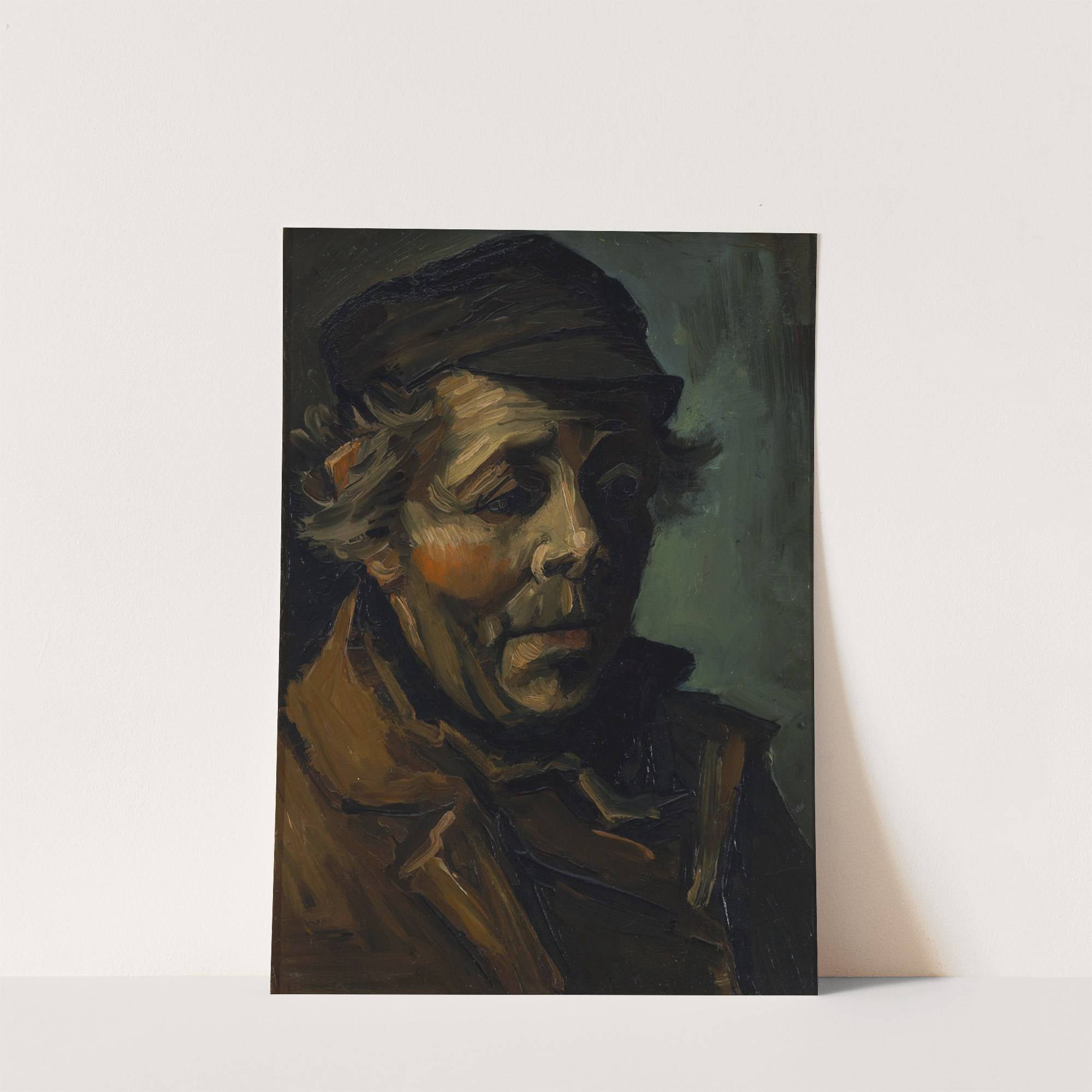 Head Of A Peasant (1884) - Vincent Van Gogh Artwork - livingroom ...