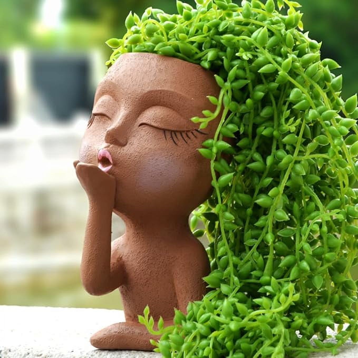 Head Planter, Face Planters, Girl Heads Flowerpot, Lady , Female Faces ...