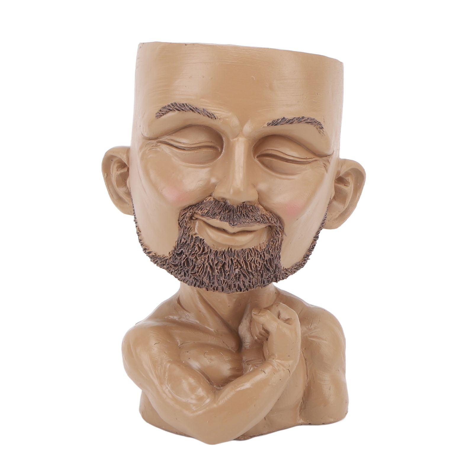 Head Planter Resin Face Planter Weather Resistance Drain Hole Plant Pot ...