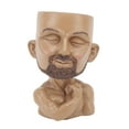 Head Planter Resin Face Planter Weather Resistance Drain Hole Plant Pot For Home Garden Office