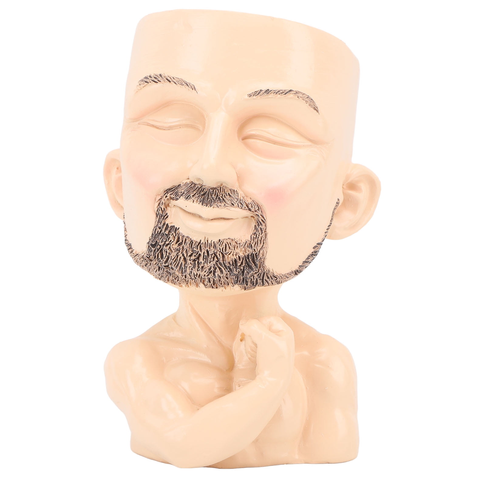 Head Planter Resin Face Planter Weather Resistance Drain Hole Plant Pot ...