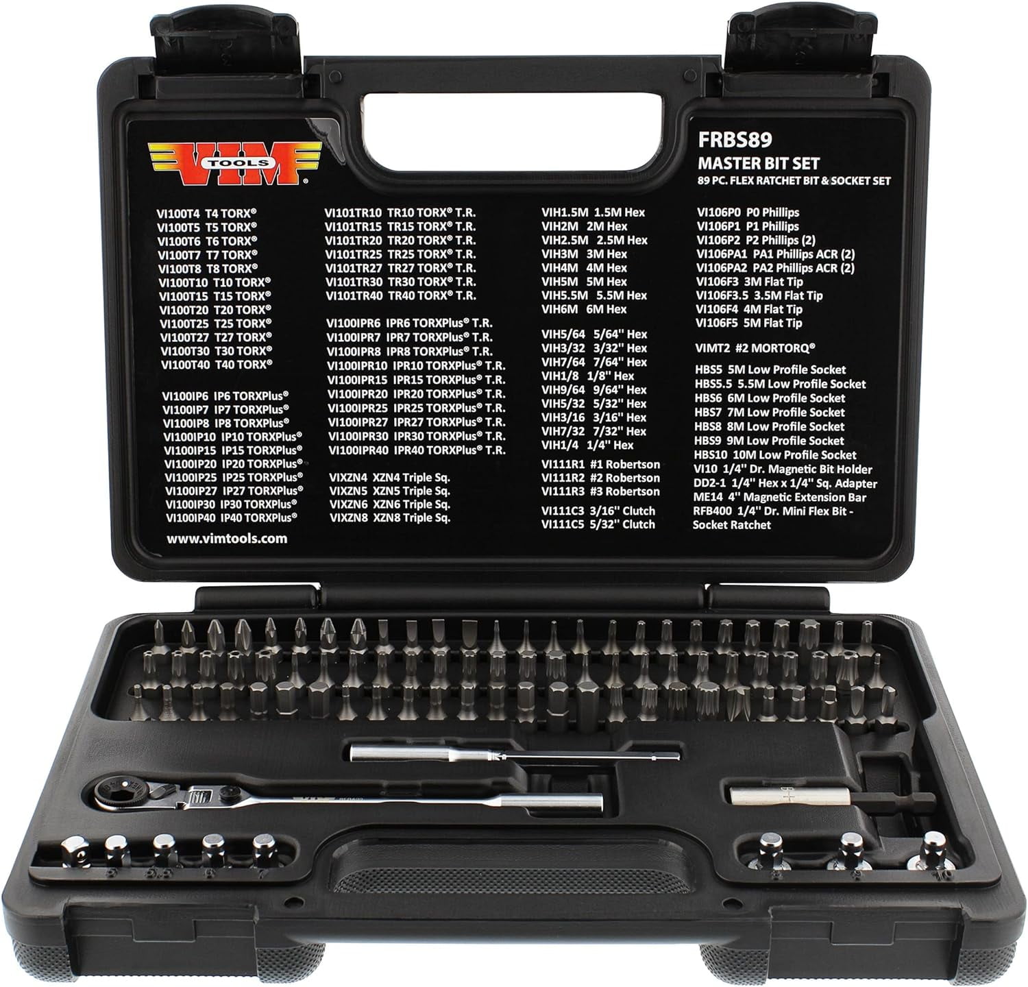 Head Ratcheting Wrench Set - 89pc 1/4in Drive 3-Way Ratcheting ...