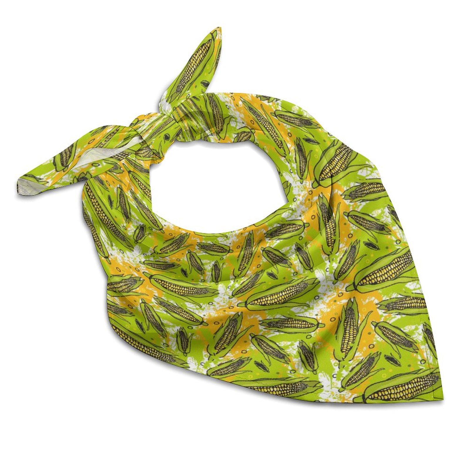 Head Scarf for Women's Hair, Autumn Harvest Cartoon Corn Silk Like ...