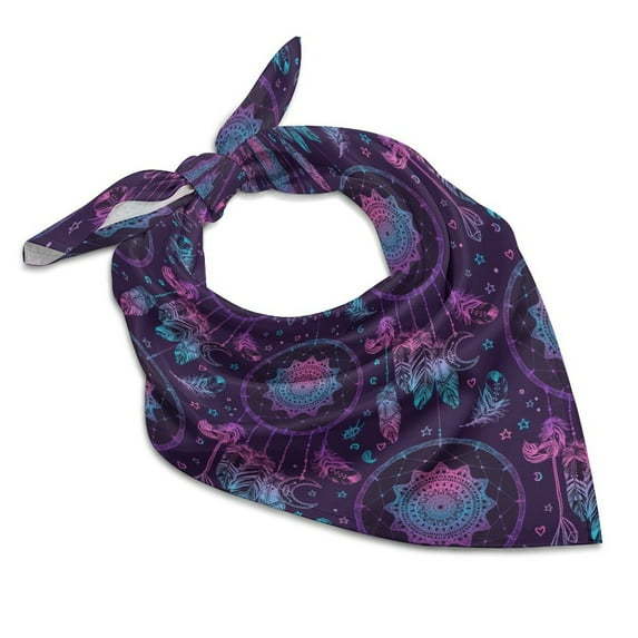 Head Scarf for Women's Hair, Purple Dreamcatcher1 Silk Like Women's ...