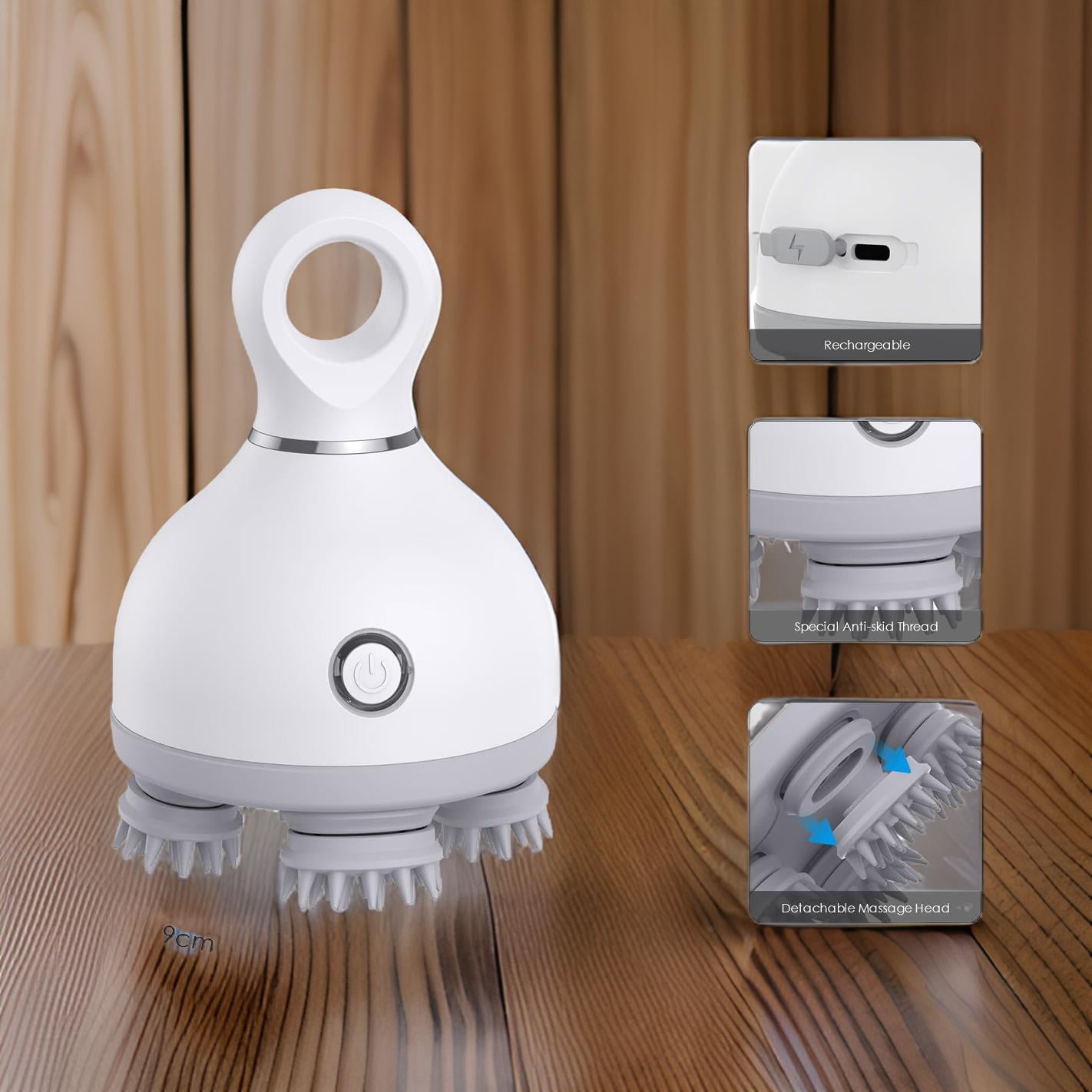 Head Scratcher Massager for Stress Reduction, Hair Growth, and Deep ...