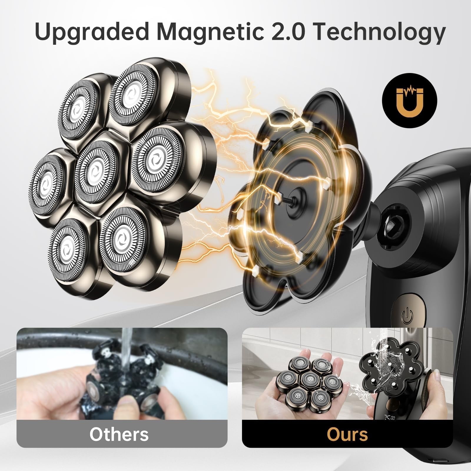 Head Shaver 7D, Head Shavers for Bald Men, Head Electric Razor with ...