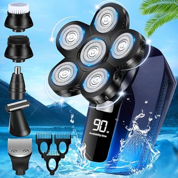 Head Shaver for Bald Men,6 in 1 Bald Head Shavers for Men Cordless ...