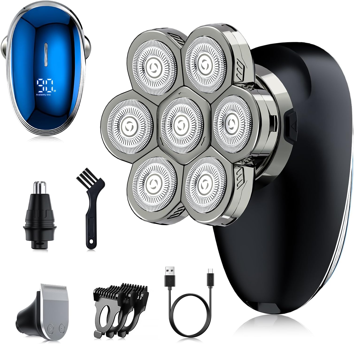 Head Shaver for Bald Men - Electric Razors for Men 7D Waterproof ...