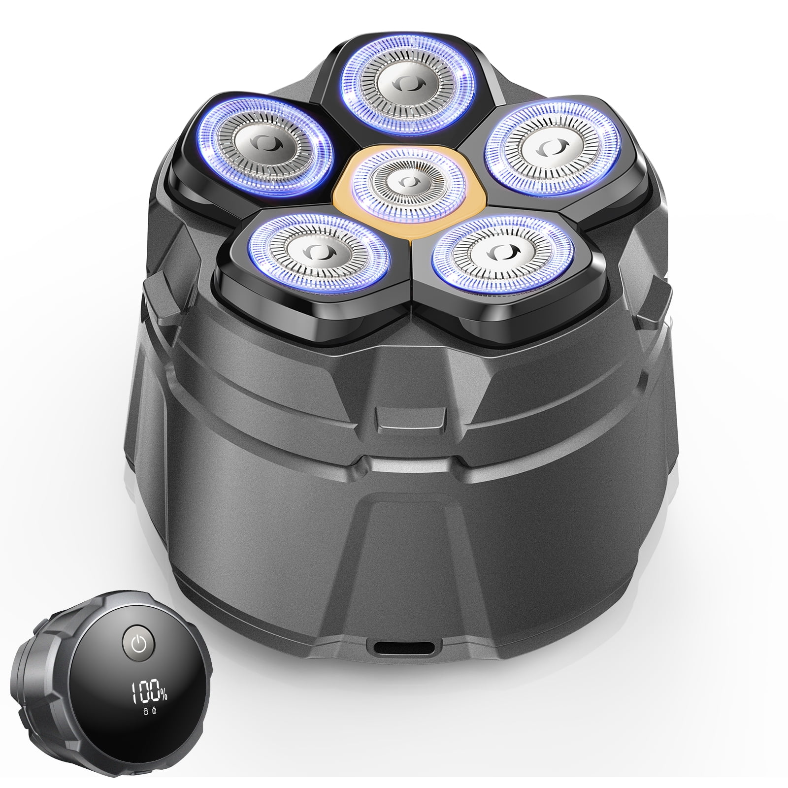 prozing Head Shaver for Bald Men, Magnetic Electric Razor with LED ...