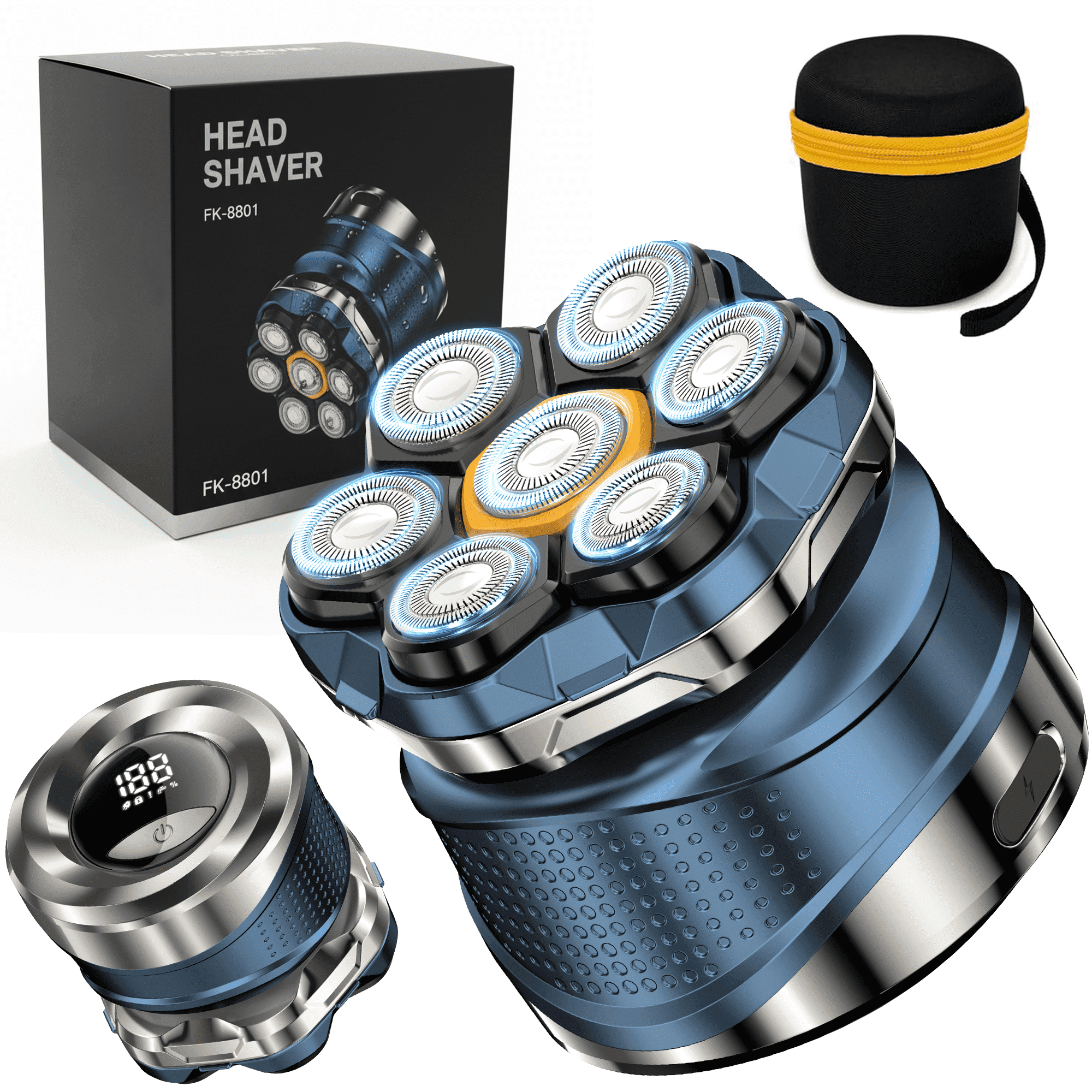 Head Shaver for Bald Men: Electric Bald Razor -IPX7 Wet & Dry Shaving ...