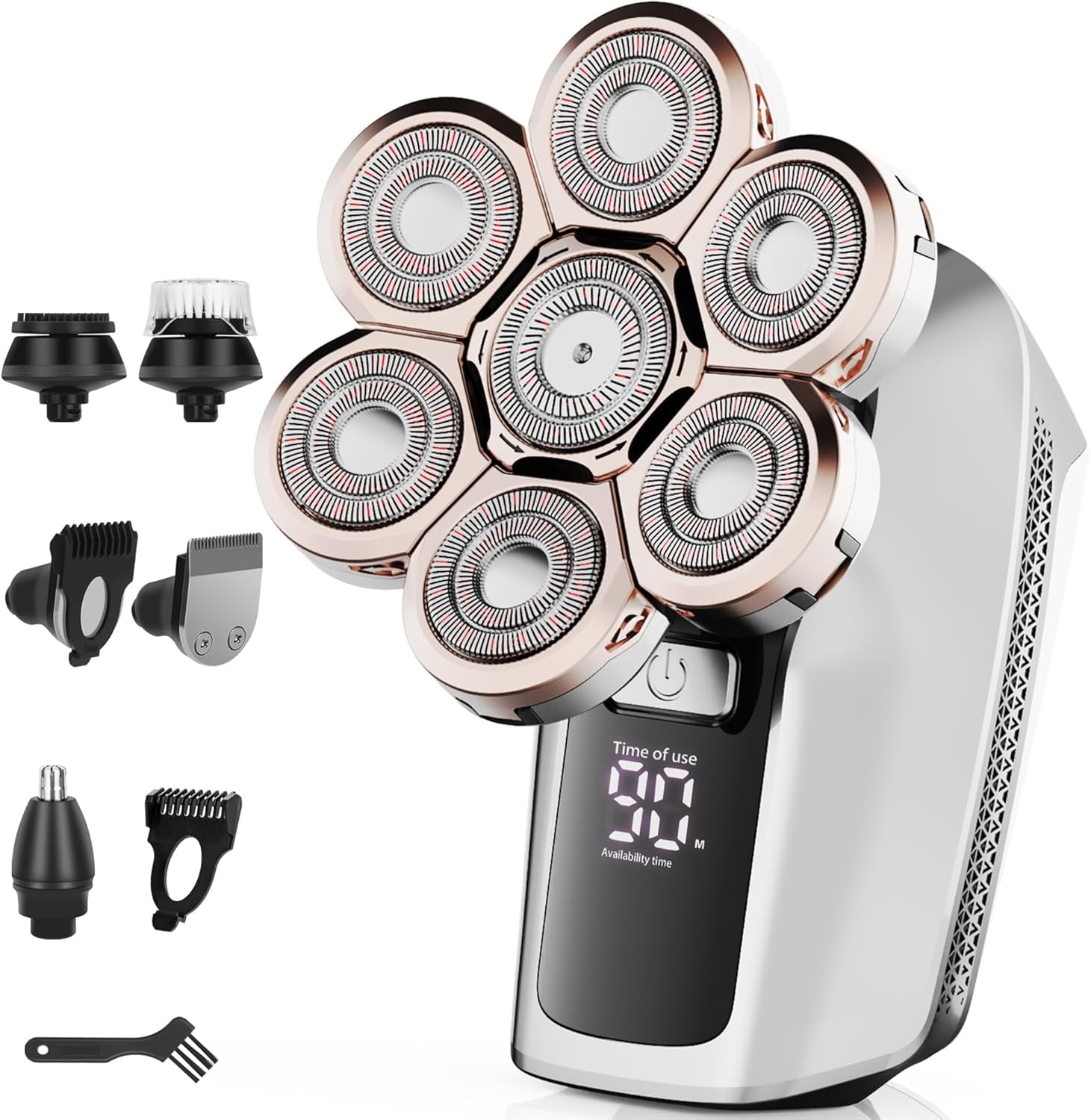 Head Shavers for Bald Men,7D Detachable Electric Bald Head Shaver,5-in ...