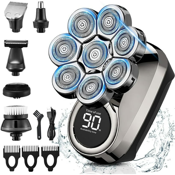 Head Shavers for Bald Men, 8D Upgraded 6-in-1 Bald Head Shaver ...