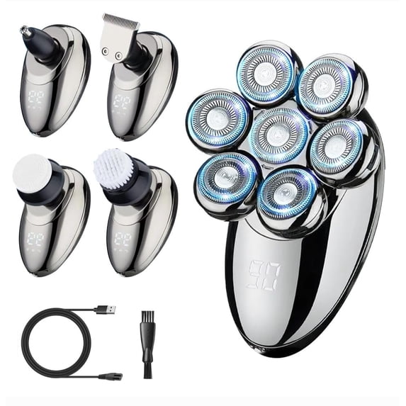 Head Shavers for Bald Men Electric Razor Dry/Wet IPX8 Waterproof 5 in 1 ...