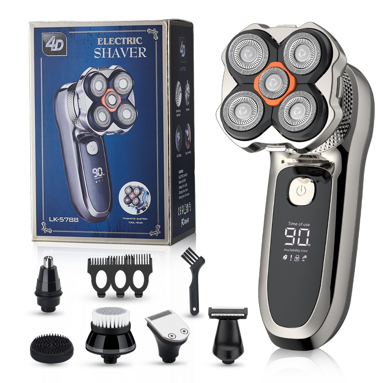 Head Shavers for Bald Men,Electric Razor for Men,IPX7 Waterproof Wet ...