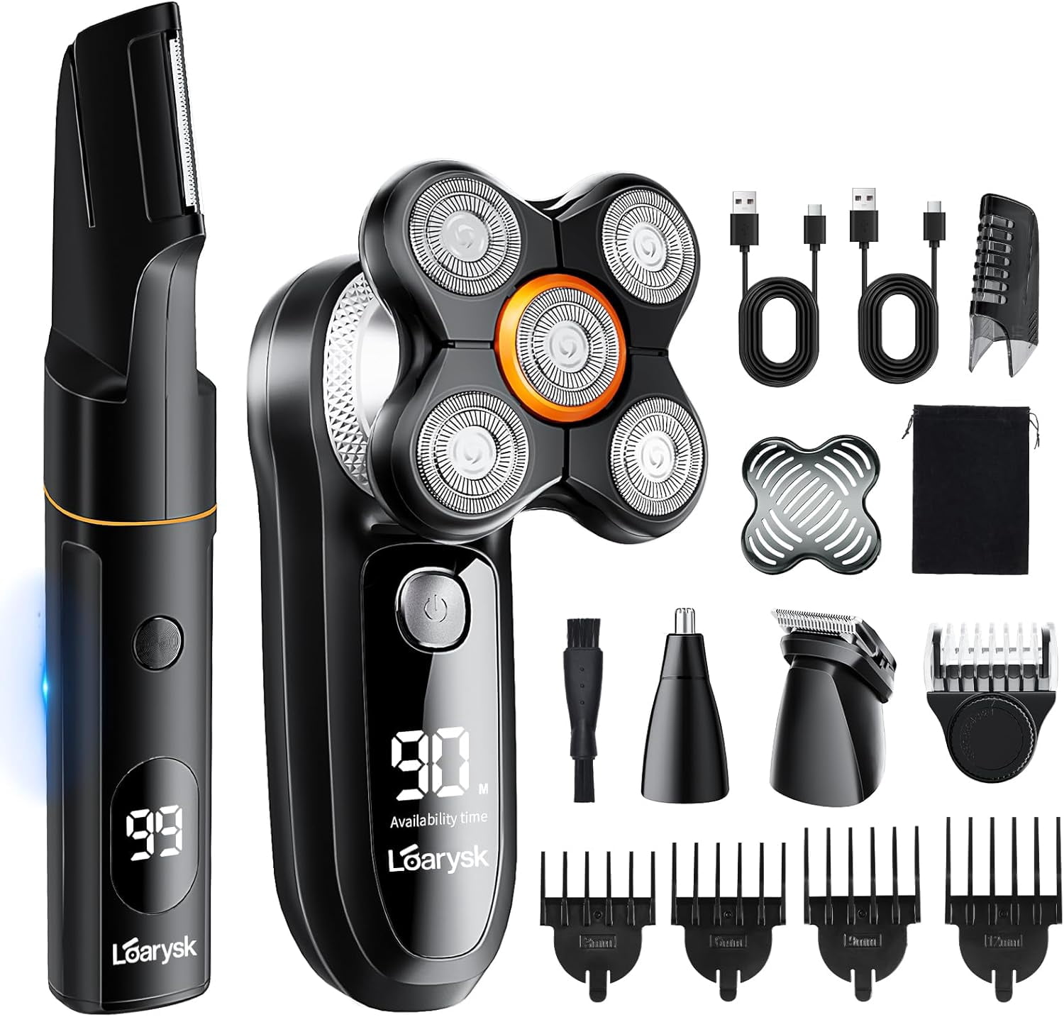 Head Shavers Bald Men& Manscape Body Hair Trimmer Kit,Waterproof Head ...
